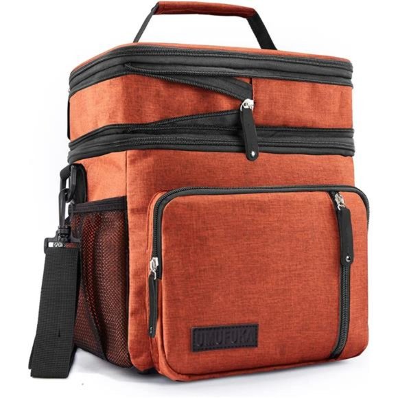 Bags | Mens Double Compartment Lunch Bag Insulated Lunch Cooler Tote 2 ...